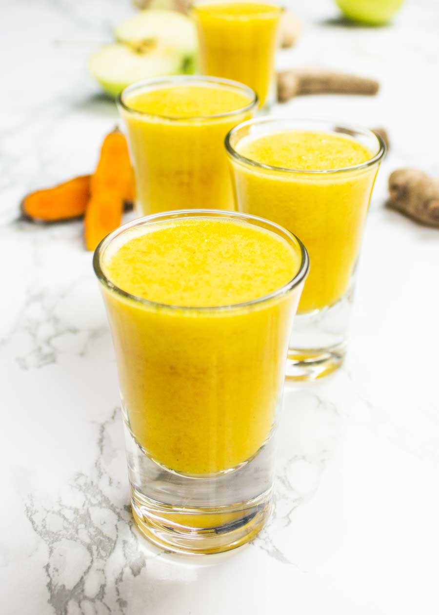 Turmeric Shot Recipe With Apple And Ginger The Anti Cancer Kitchen