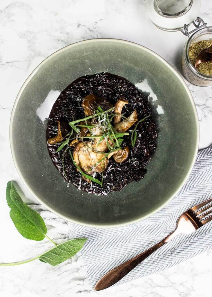 Black Rice Risotto with Shiitake Mushrooms | The Anti-Cancer Kitchen