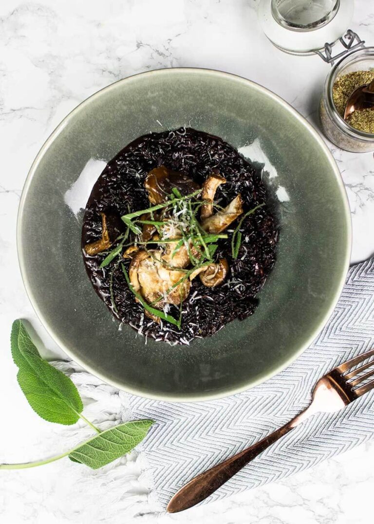 Black Rice Risotto with Shiitake Mushrooms | The Anti-Cancer Kitchen