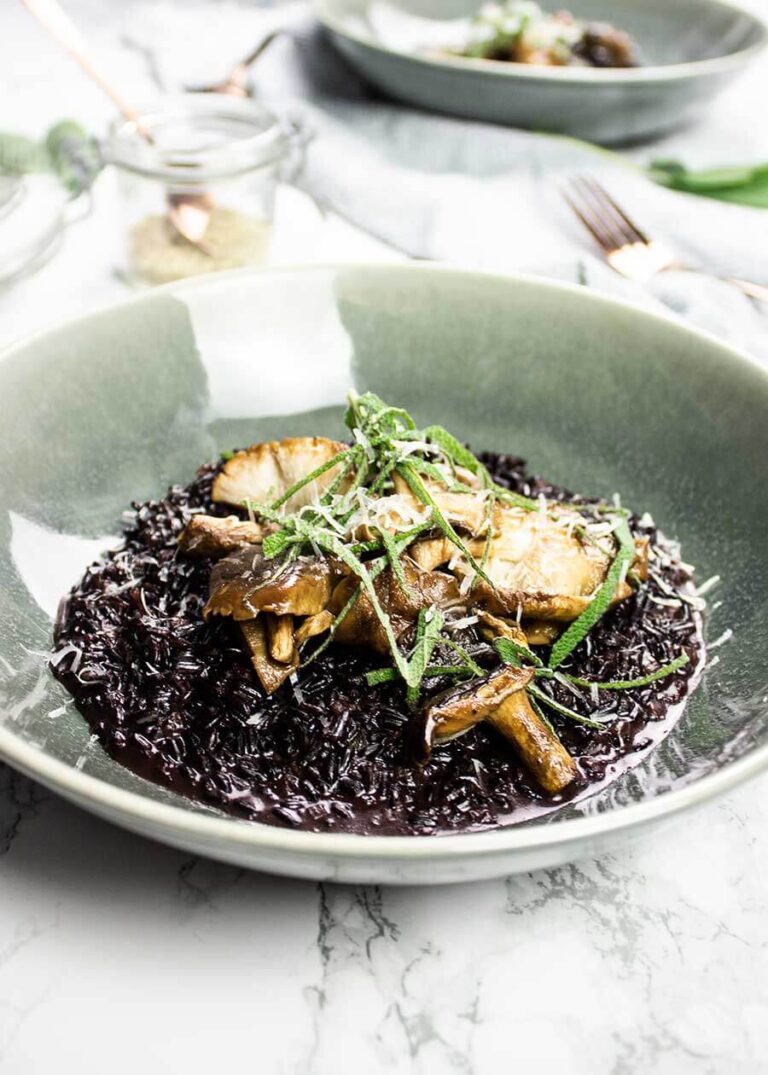 Black Rice Risotto with Shiitake Mushrooms | The Anti-Cancer Kitchen