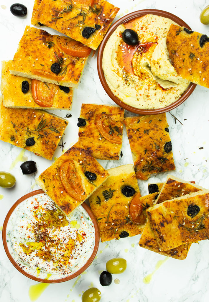 Greek Flatbread with Tomato & Olives | The Anti-Cancer Kitchen