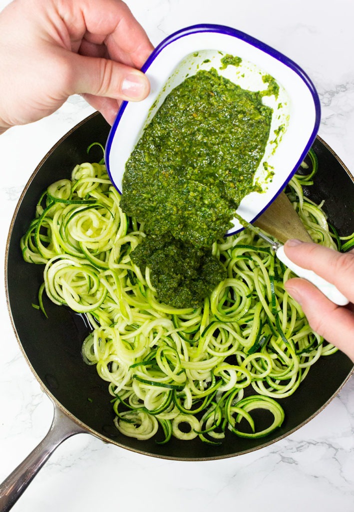 Vegan Pesto Pasta Courgetti | The Anti-Cancer Kitchen