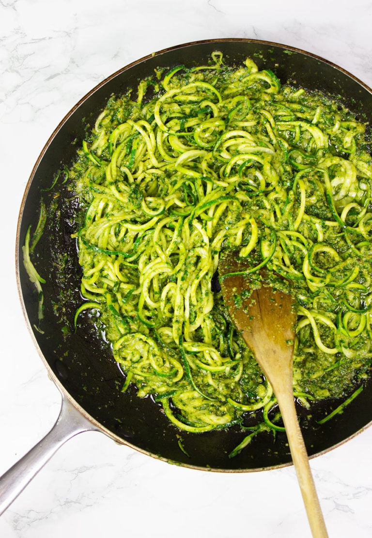 Vegan Pesto Pasta Courgetti | The Anti-Cancer Kitchen