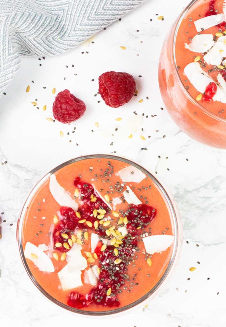 Mango Raspberry Smoothie | The Anti-Cancer KItchen